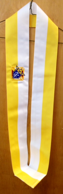 No. C2 - Ceremonial Sash - Gold & White - Knights of Columbus Fraternal ...